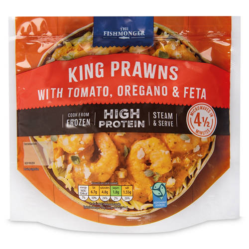 High Protein King Prawns with Tomato, Oregano & Feta | ALDI UK
